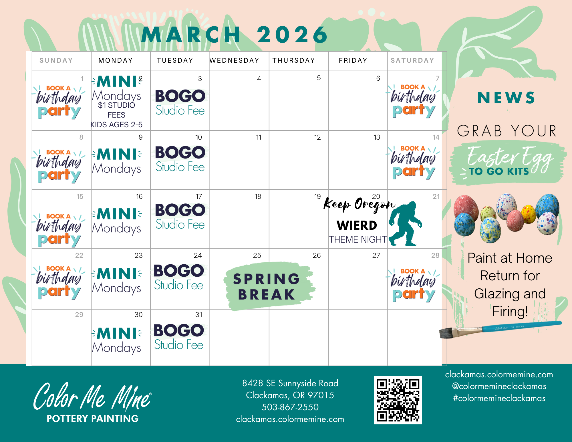 Visit Studio - Color Me Mine - Clackamas